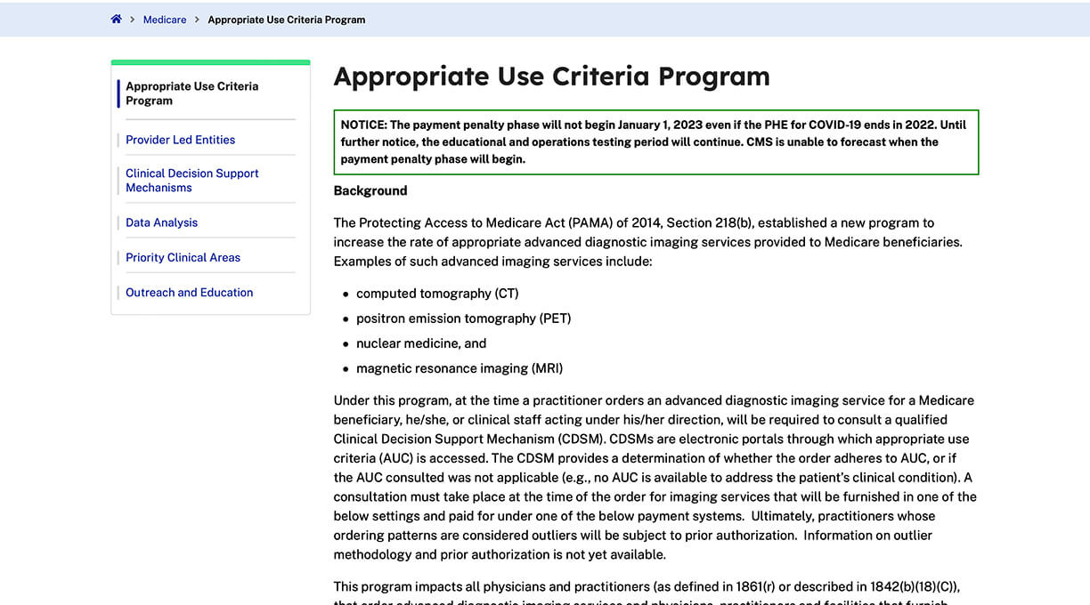 Appropriate Use Criteria - Bracco Reimbursement